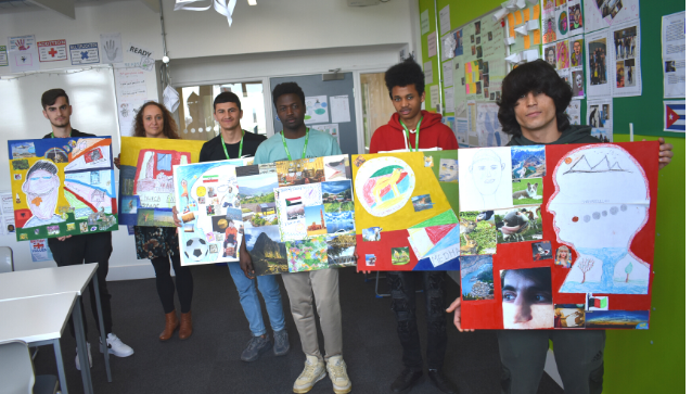 Young ESOL students celebrate diversity with art project